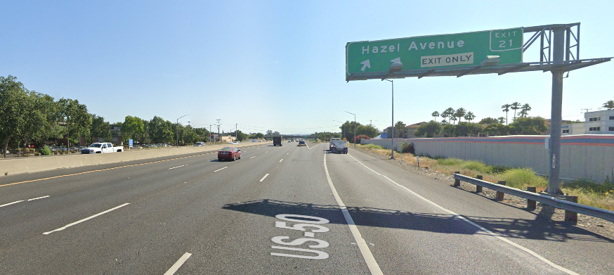 1 Injured in Rancho Cordova Crash on Highway 50 near Hazel Avenue