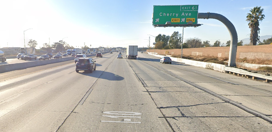 1 Injured in Fontana Crash on 10 Freeway near Cherry Avenue