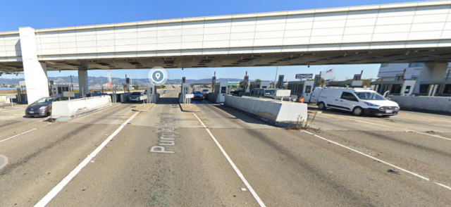 Minor Injury Car Crash on Interstate 80 at Sfobb Toll Plaza in Oakland