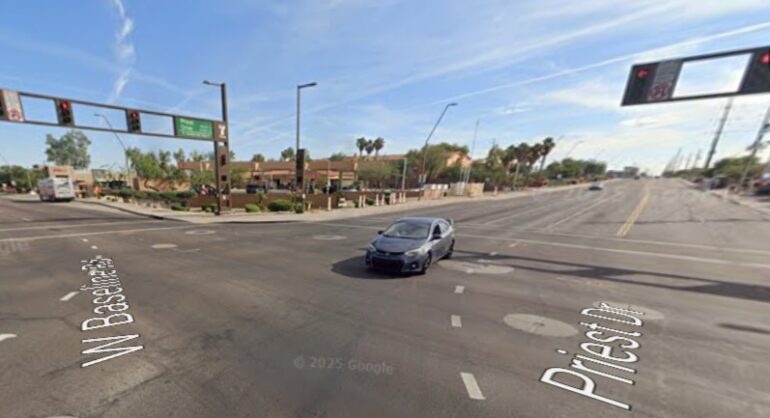 Three Hurt in Tempe Car Crash near Baseline Road and Priest Drive